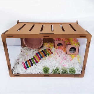 Gaiola de ramister hamster para roedores grande barata mdf | Shopee Brasil