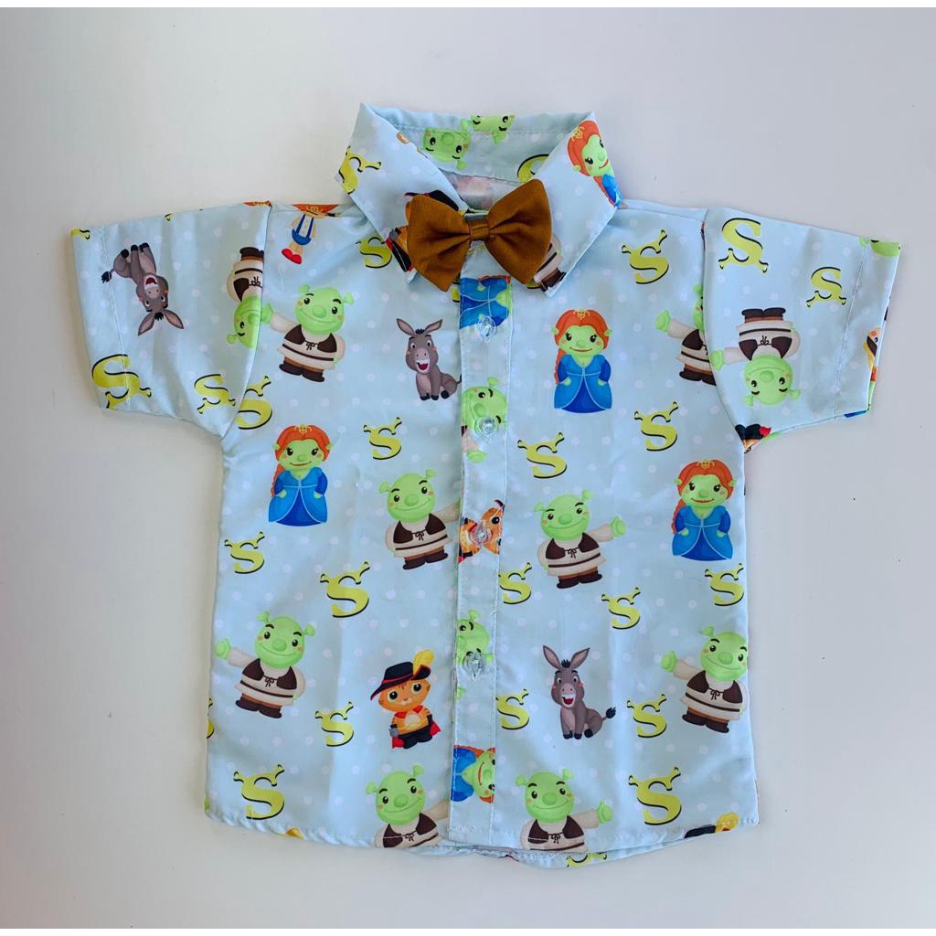 Camisa SHREK temática aniversario infantil menino vrias estampas ...