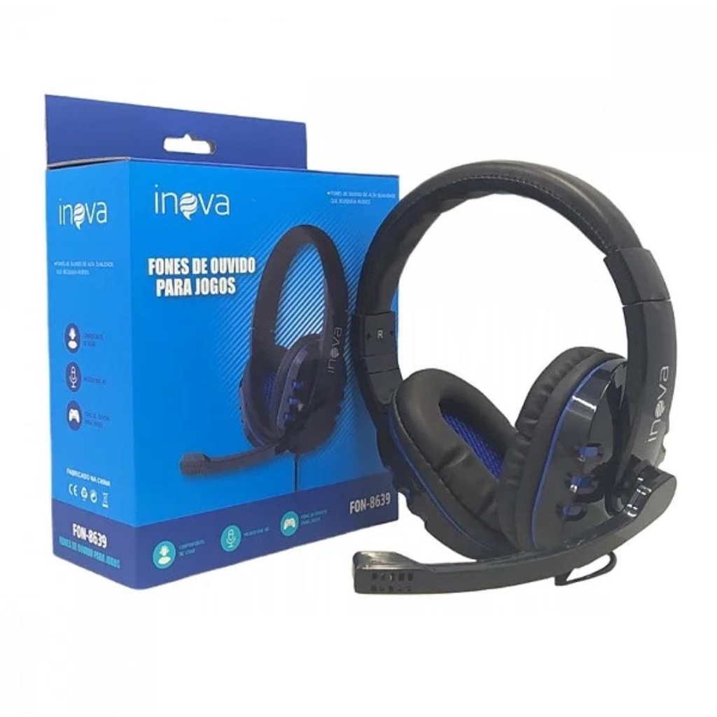 Fone De Ouvido Para Jogos Gamer Inova - Fon-8639 | Shopee Brasil