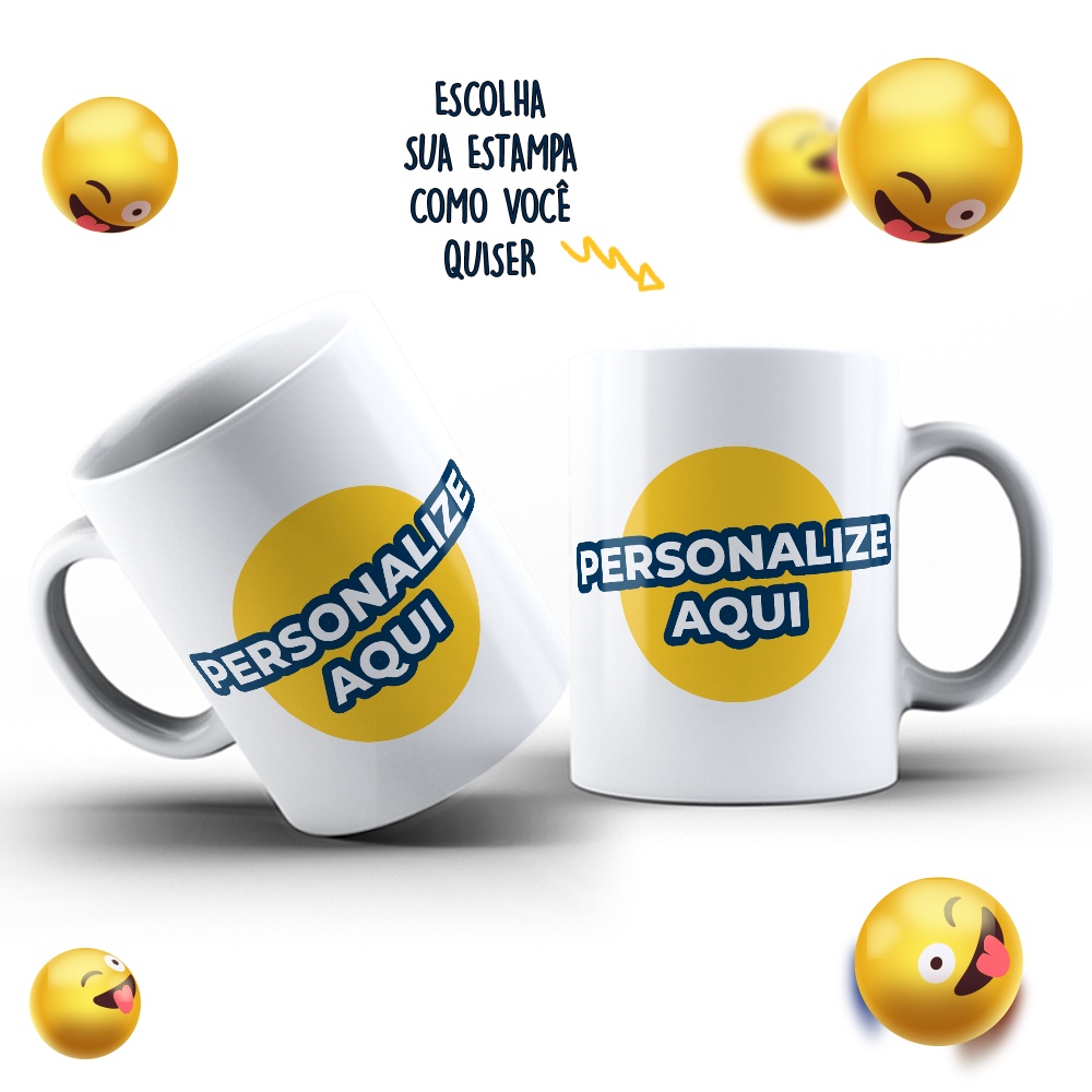 Caneca Personalizada - Personalize do Seu Jeito (logo, frases, fotos ...