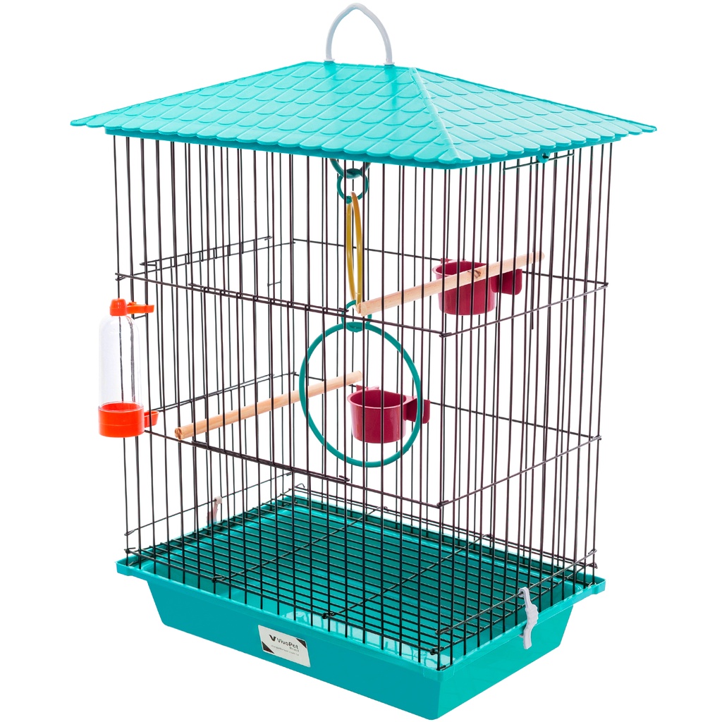 Gaiola P/ Calopsita Black Luxo Vivopet Verde Ciano | Shopee Brasil