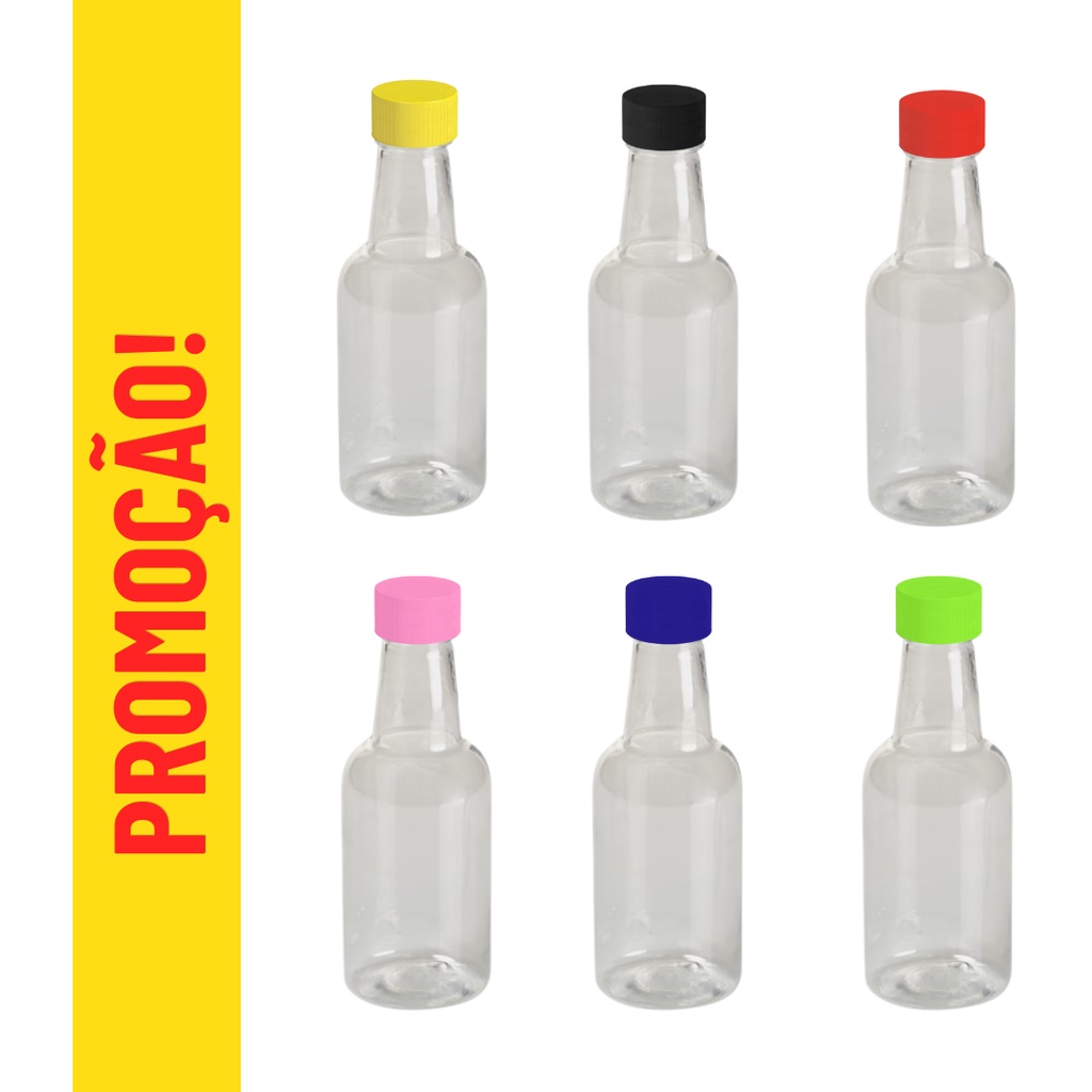100 Mini Garrafinhas Pet 50ml lembrancinha | Shopee Brasil