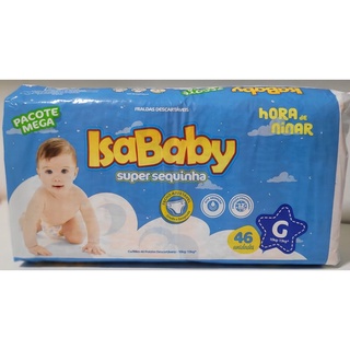 Fralda Descartavel Infantil Isababy Super sequinha 12h de absorção ...