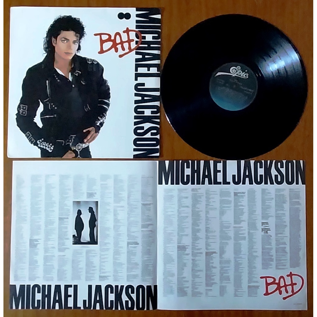 LP - MICHAEL JACKSON - BAD - 1987 - COM ENCARTE - GRAVADORA EPIC ...