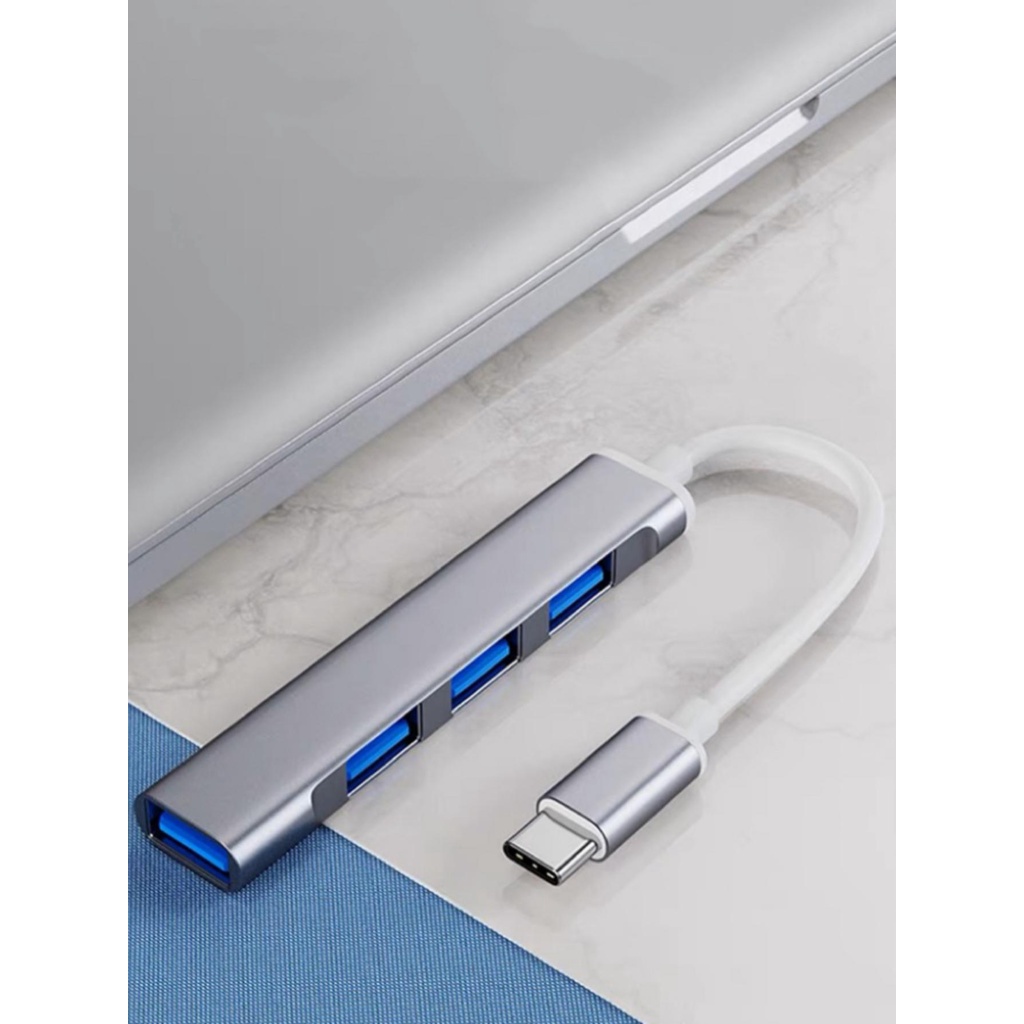 Hub adaptador USB tipo C para 4 portas | Shopee Brasil