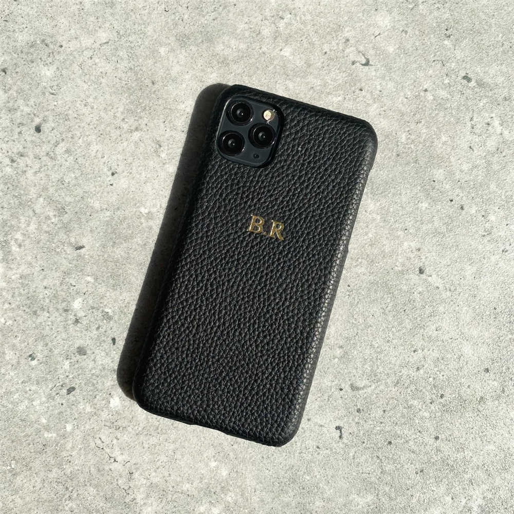 Capa Personalizada De Couro Pebble PU Nome Do Telefone Gold Letters ...