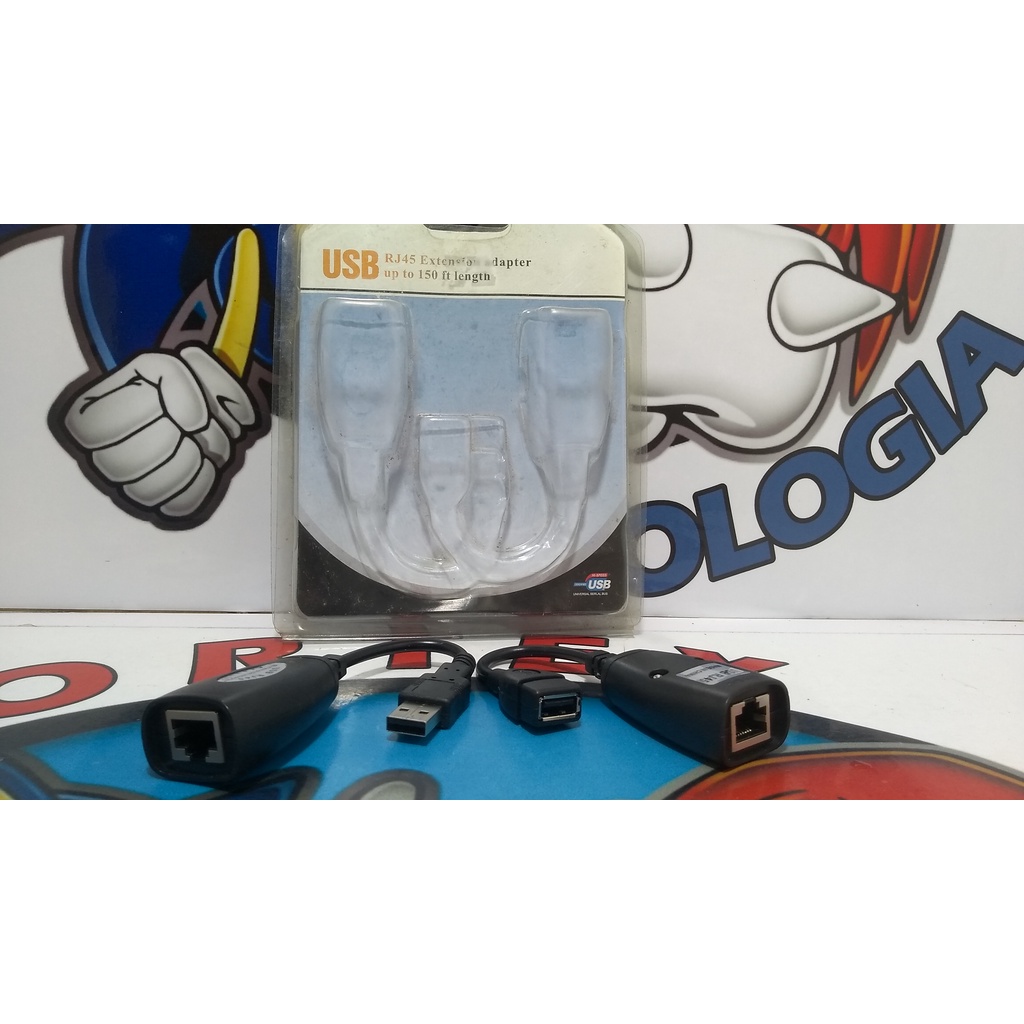 Adaptador Extensor Rj45 Usb Ate 50 Metros duplo | Shopee Brasil