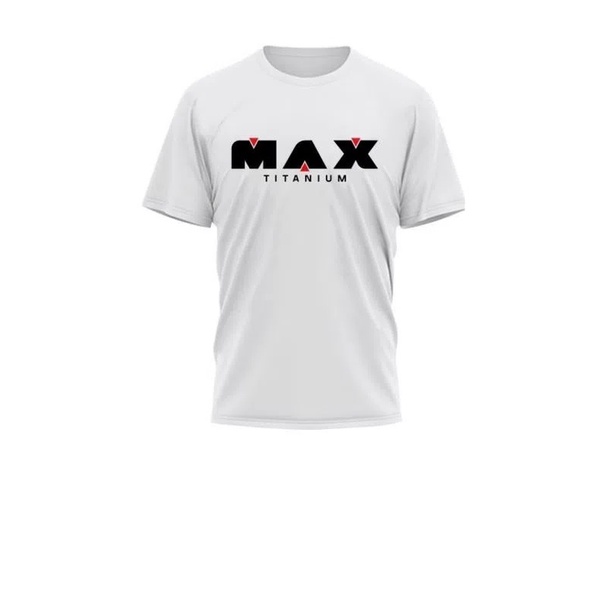 Camiseta Max Titanium Branca/ Tam P UNISSEX | Shopee Brasil