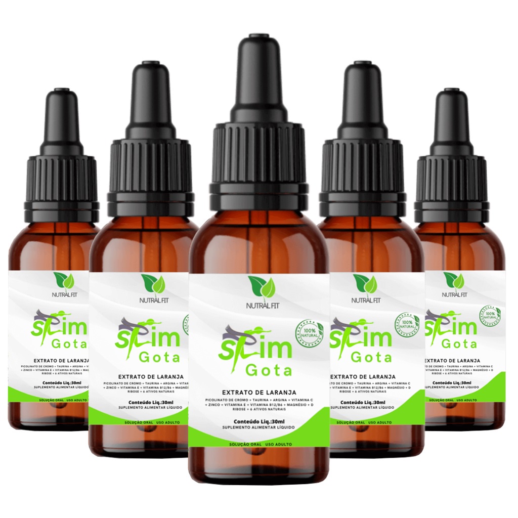5 FRASCOS Slim Gotas - SUPER POTENTE - ORIGINAL | Shopee Brasil
