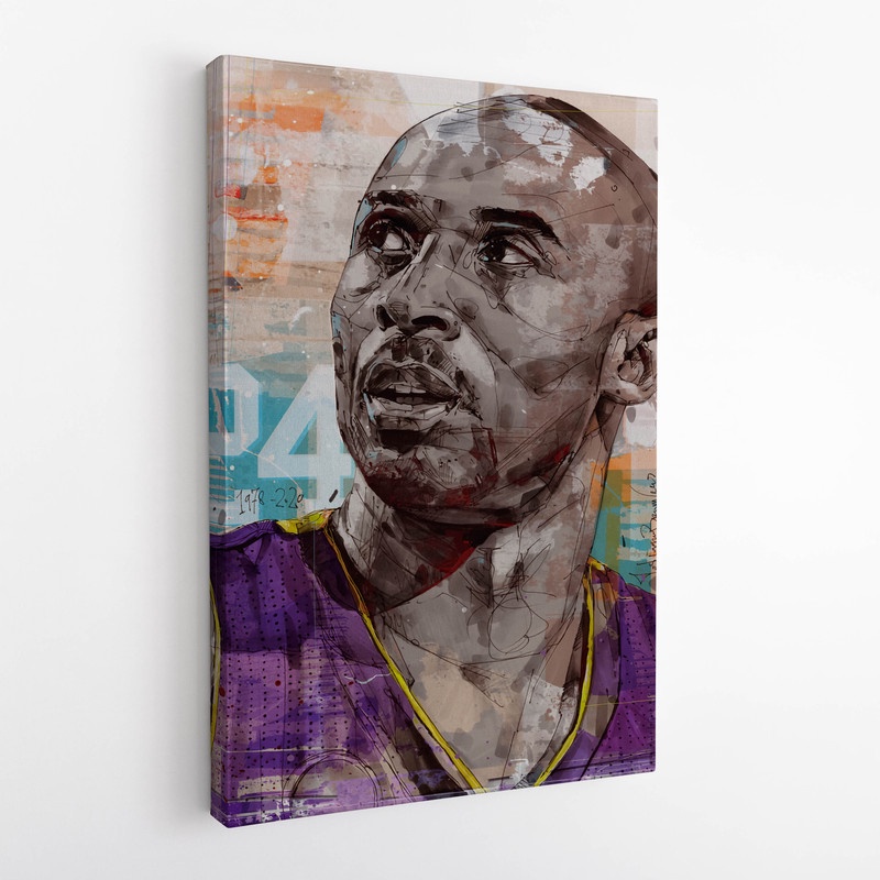 Quadro Tela Canvas Kobe Bryant Efeito Pintura Jogador | Shopee Brasil