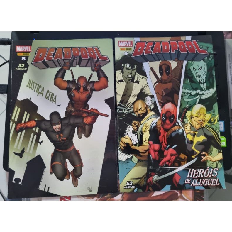 LOTE 02 HQS DEADPOOL - NÚMEROS 8 E 9 - EXCELENTE! PANINI | Shopee Brasil