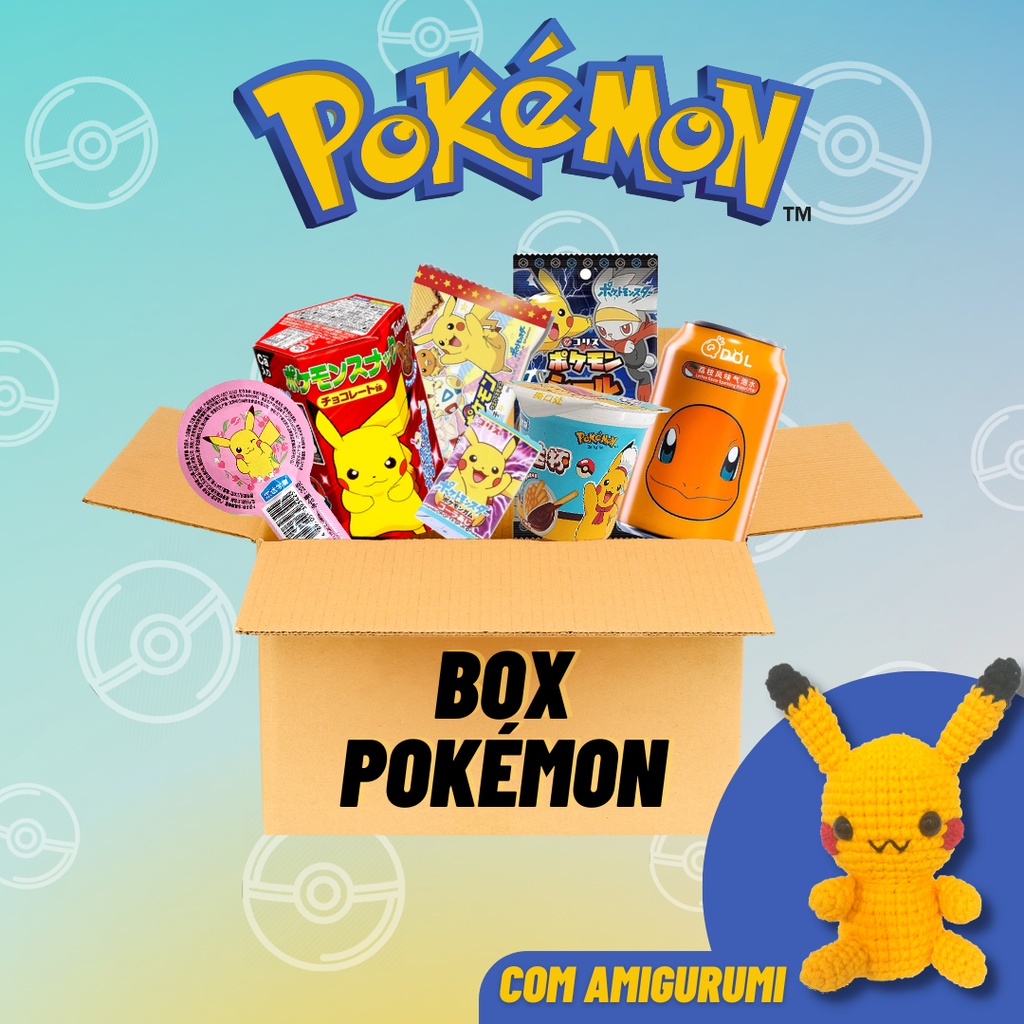 Box Pokémon - Kit de Doces e Snacks Asiáticos do Pokémon com Amigurumi ...
