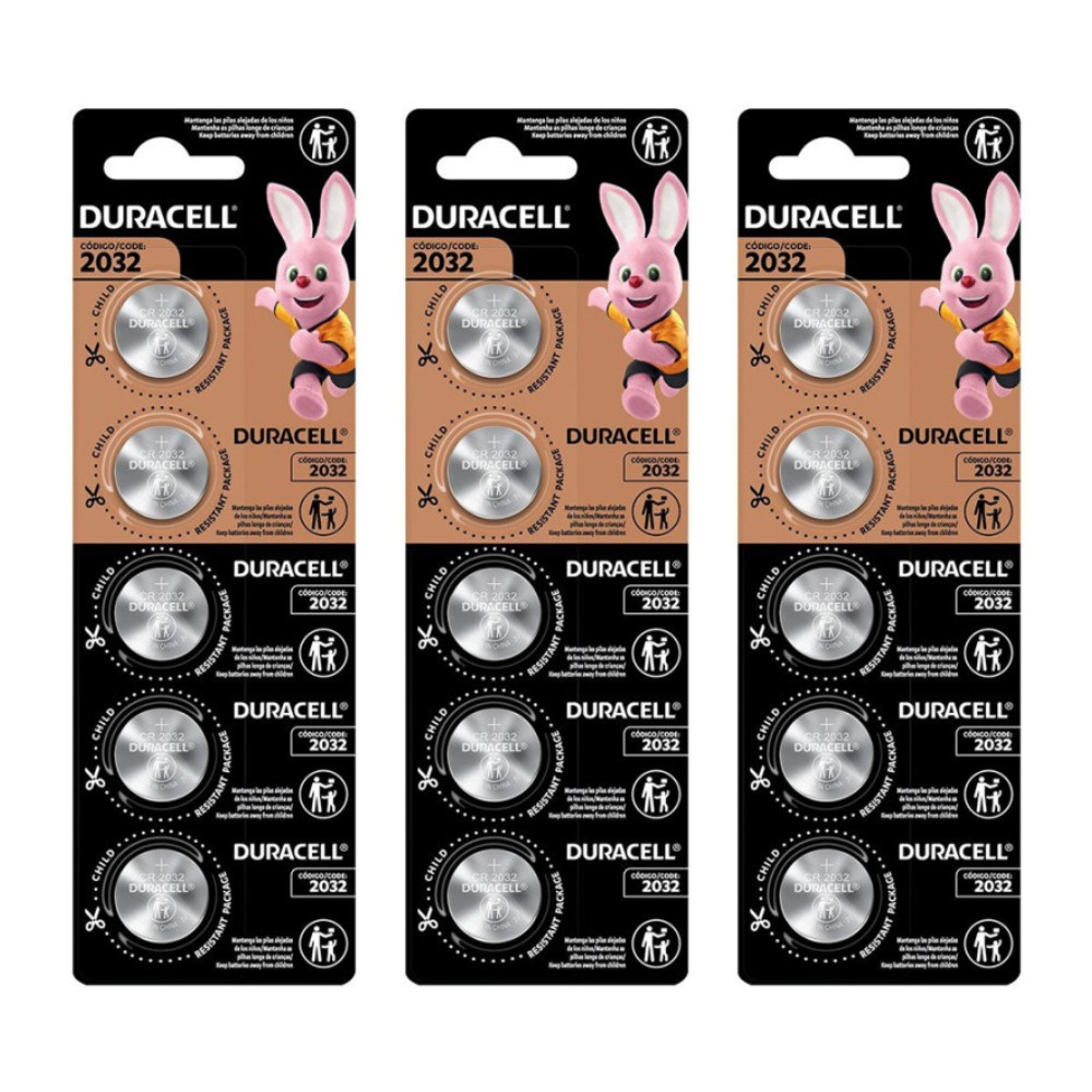 Pilha Bateria Duracell 2032 3 Volts Moeda Pilhas Botão Redonda com 15 ...