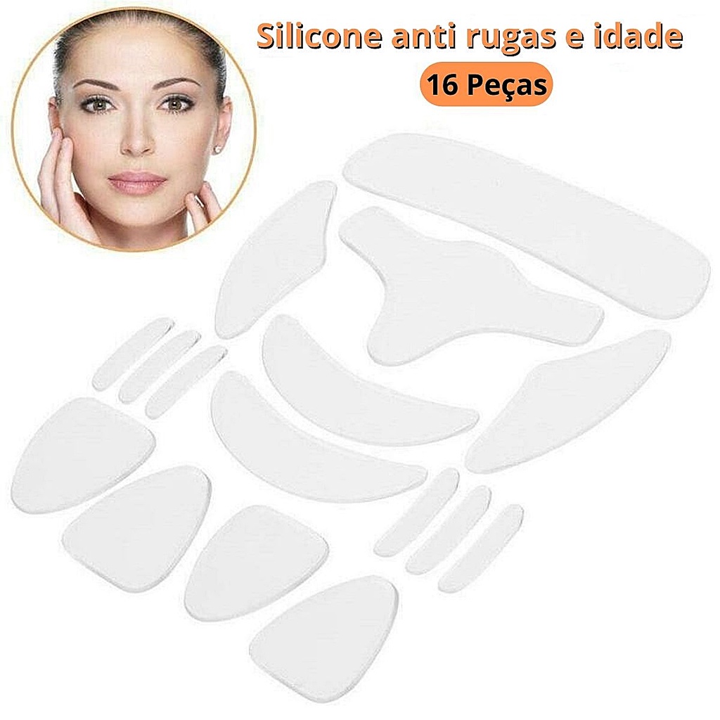 16 Pçs Mascara Silicone Adesiva Anti Rugas Idade Linhas De Expressão