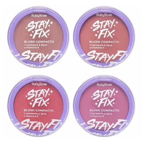 Blush Compacto Stay Fix Ruby Rose 6g | Shopee Brasil