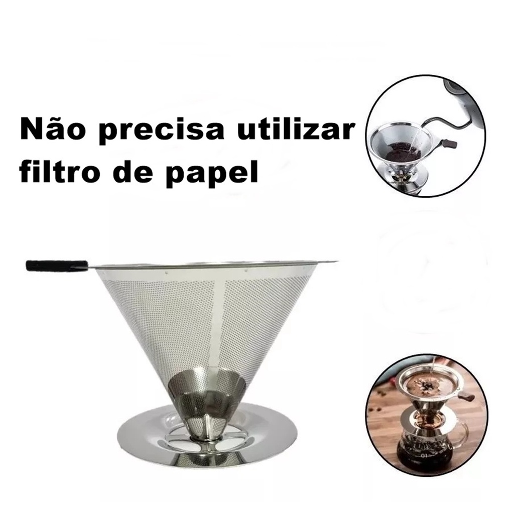 Coador Para Café Inox 101 Filtro Reutilizável Pequeno Cuador | Shopee ...