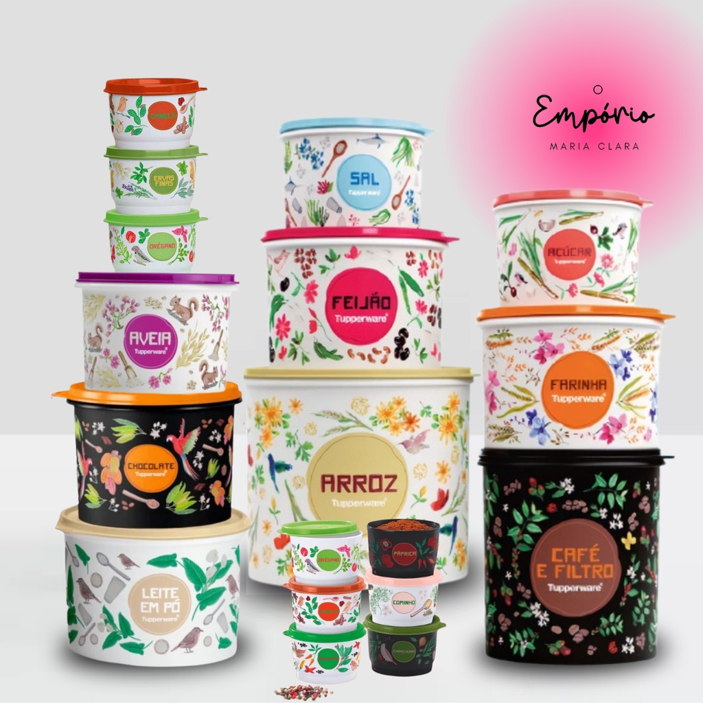 Tupperware Caixa Linha Floral | À ESCOLHER | Shopee Brasil