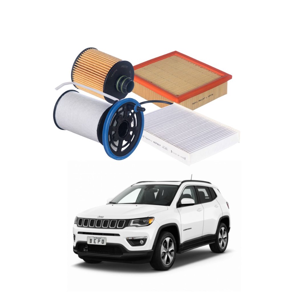 Kit Filtros Jeep Compass 2.0 Diesel 2016 - 2022 (Ar Cabine, Ar Motor ...