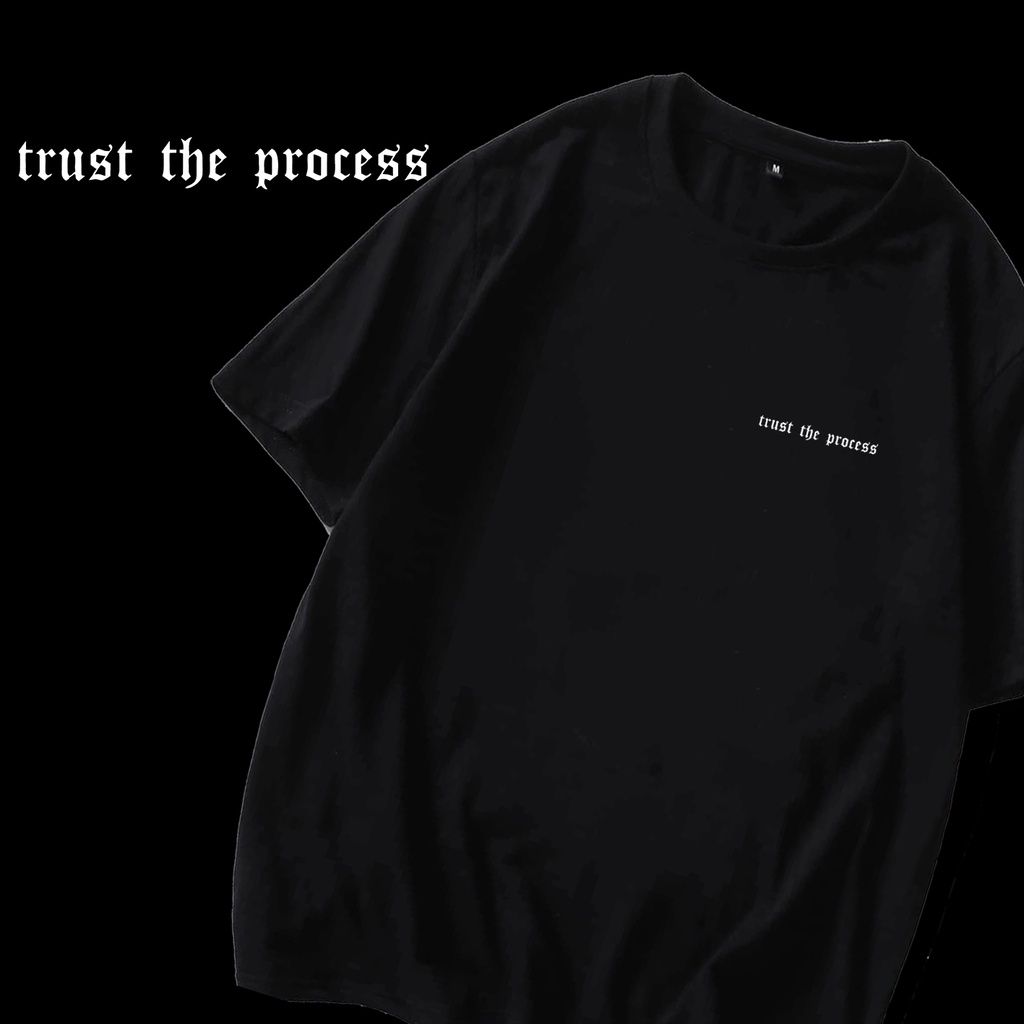 Blusa Masculina Trust The Process Confiar Camiseta preta de algodão | Shopee Brasil