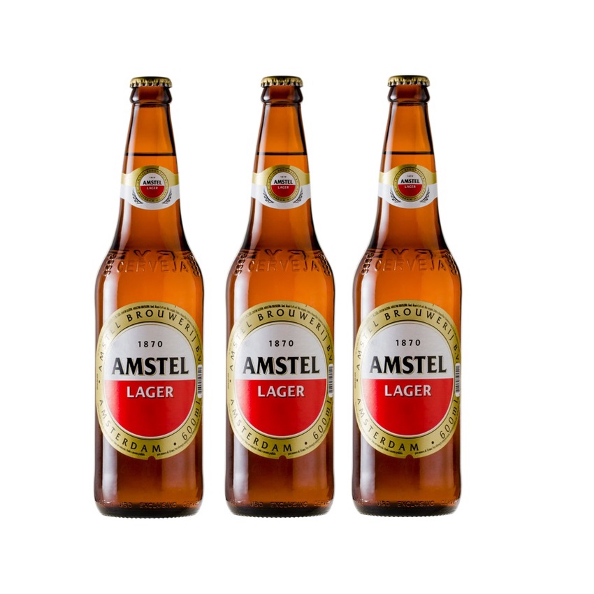 Kit Cerveja Amstel Lager 600ml 3 unidades | Shopee Brasil