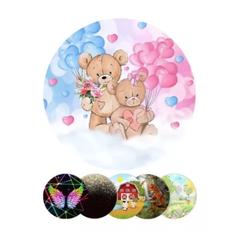 Painel Festa Redondo Sublimado 3d Tecido C/elástico 1,5 Diam | Shopee Brasil