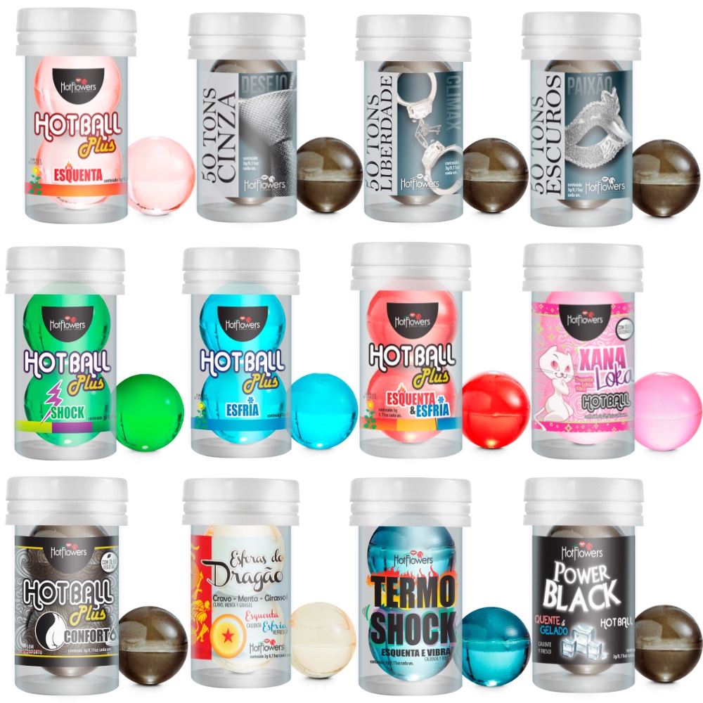 Bolinhas Sex Shop Lubrificante Explosivas Hot Ball Embalagem Com 02 Unidades Hotflowers