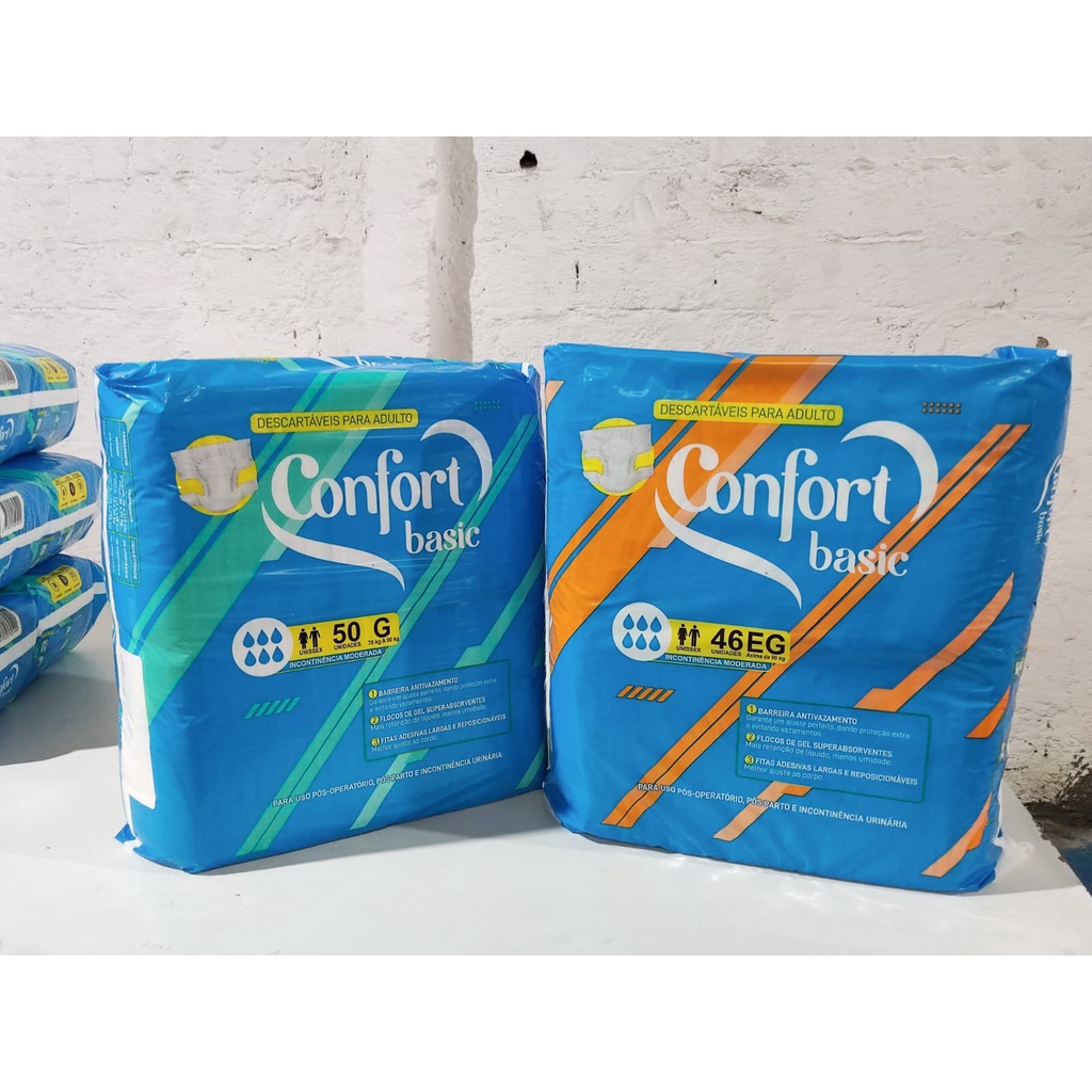 Confort basic - Fraldas Geriátricas | Shopee Brasil