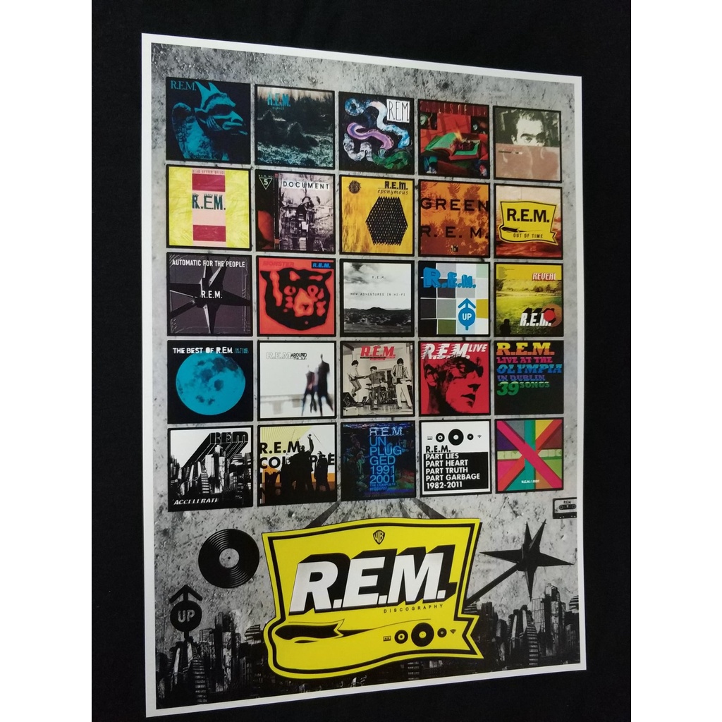 banda REM poster cartaz R.E.M. imagem vinil cd Out of Time Green Lifes ...