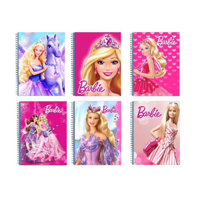 KIT 6 Capas Adesivas Para Encapar Caderno Infantil Menina Barbie ...
