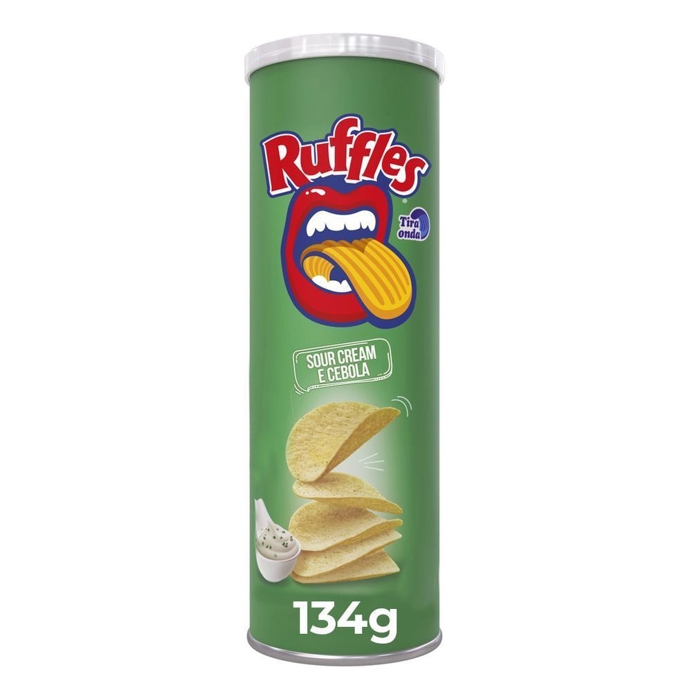 Batata Ruffles Stax Sour Cream e Cebola 134g | Shopee Brasil
