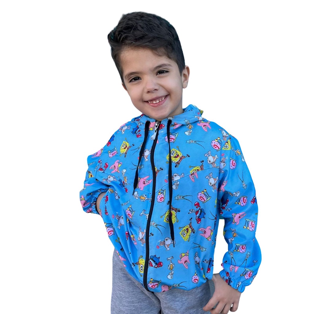 Jaqueta Infantil Menino/Menino Turma do Bob Esponja | Shopee Brasil
