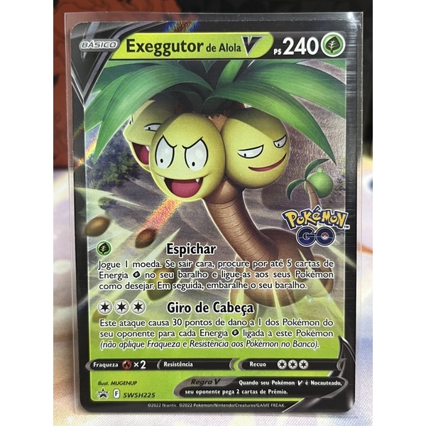 Carta Pokémon Exeggutor de Alola V Promo Copag | Shopee Brasil