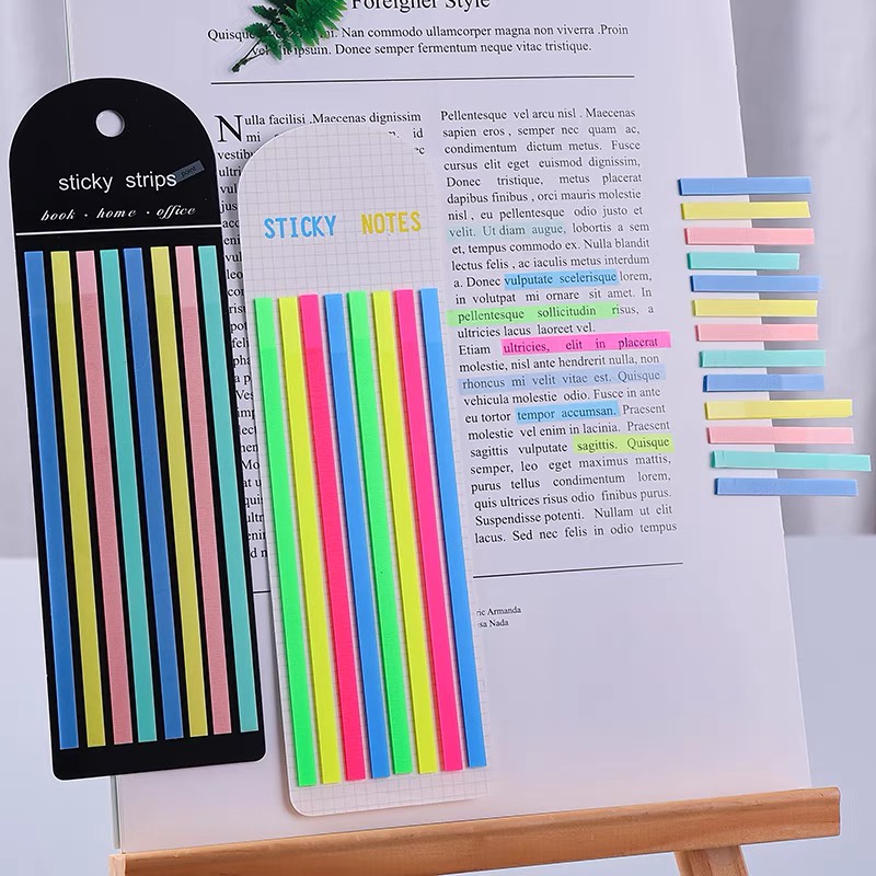 1pcs/3pcs tirinhas autoadesivas marca texto sticky notes cartela com ...