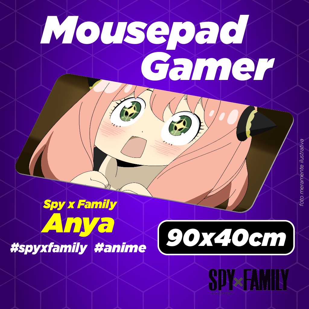 Mouse Pad Gamer - Anya - Spy x Family - Anime - 90x40cm | Shopee Brasil