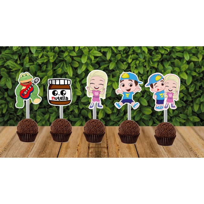 Topper de docinhos lucas neto jessi | Shopee Brasil