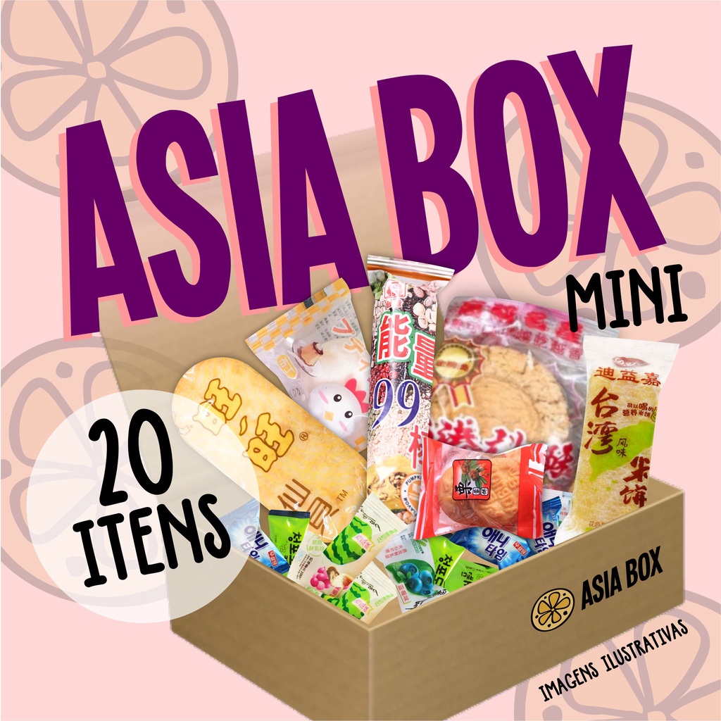 Asia Box Mini - 20 itens - kit de doces e snacks asiáticos) | Shopee Brasil