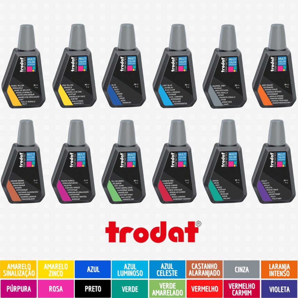 Tinta de carimbo Trodat pigmentada de alta qualidade para papéis Trodat ...