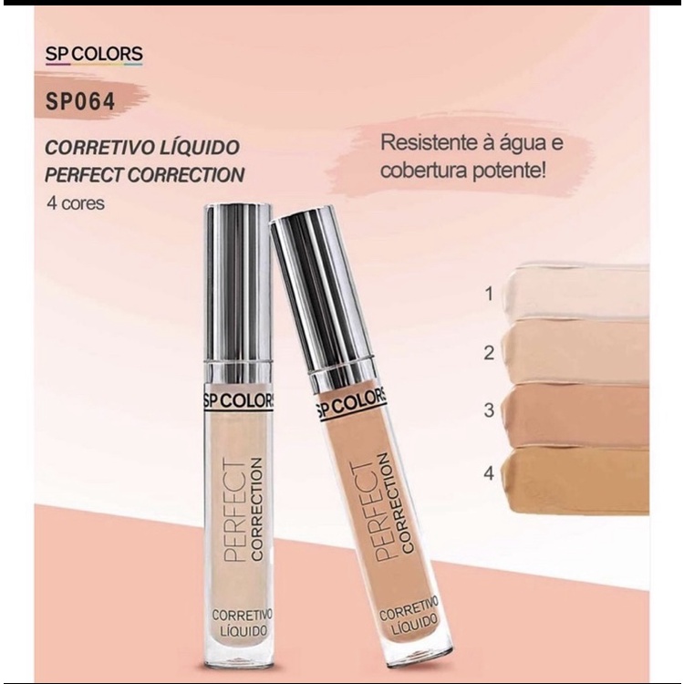 Corretivo Liquido SP Colors Perfect Correction SP064 | Shopee Brasil