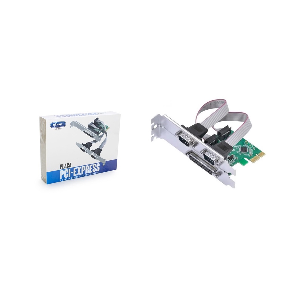 Placa PCI-Express 2 Portas Serial & 1 Porta Paralela | Shopee Brasil