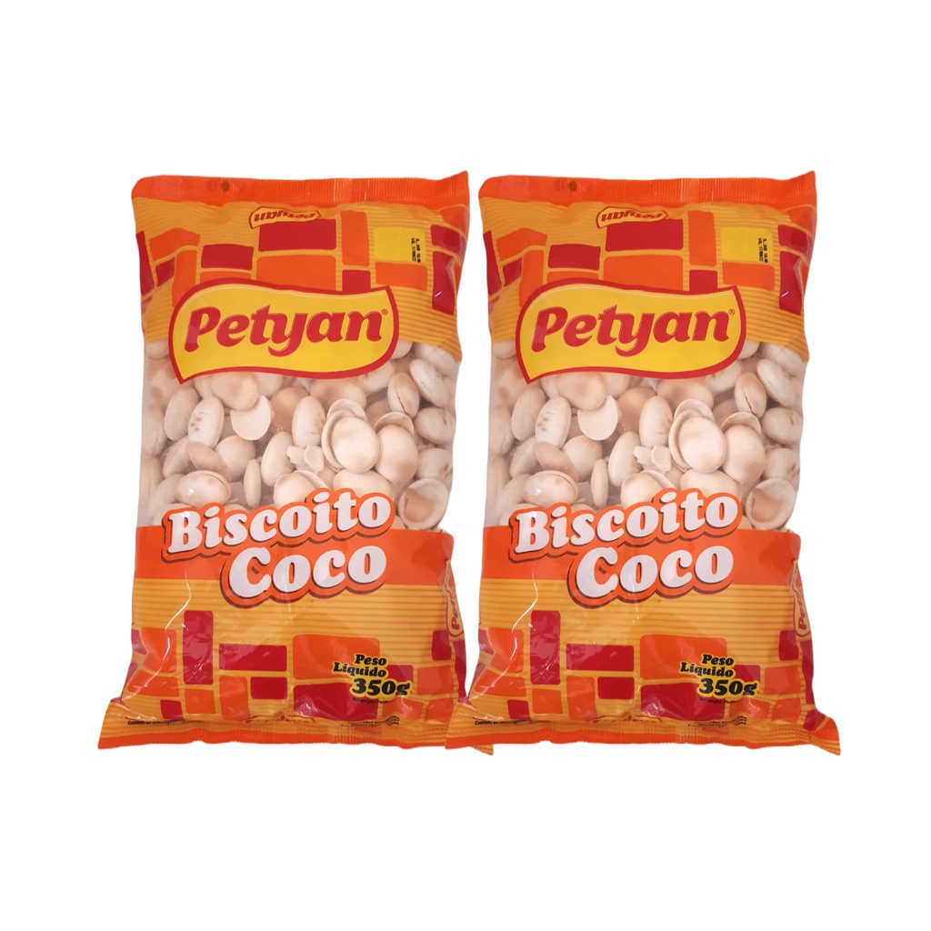 Kit 10 bolacha Petyan Coco Pocazoi 350g Original Da Bahia - Biscoito ...