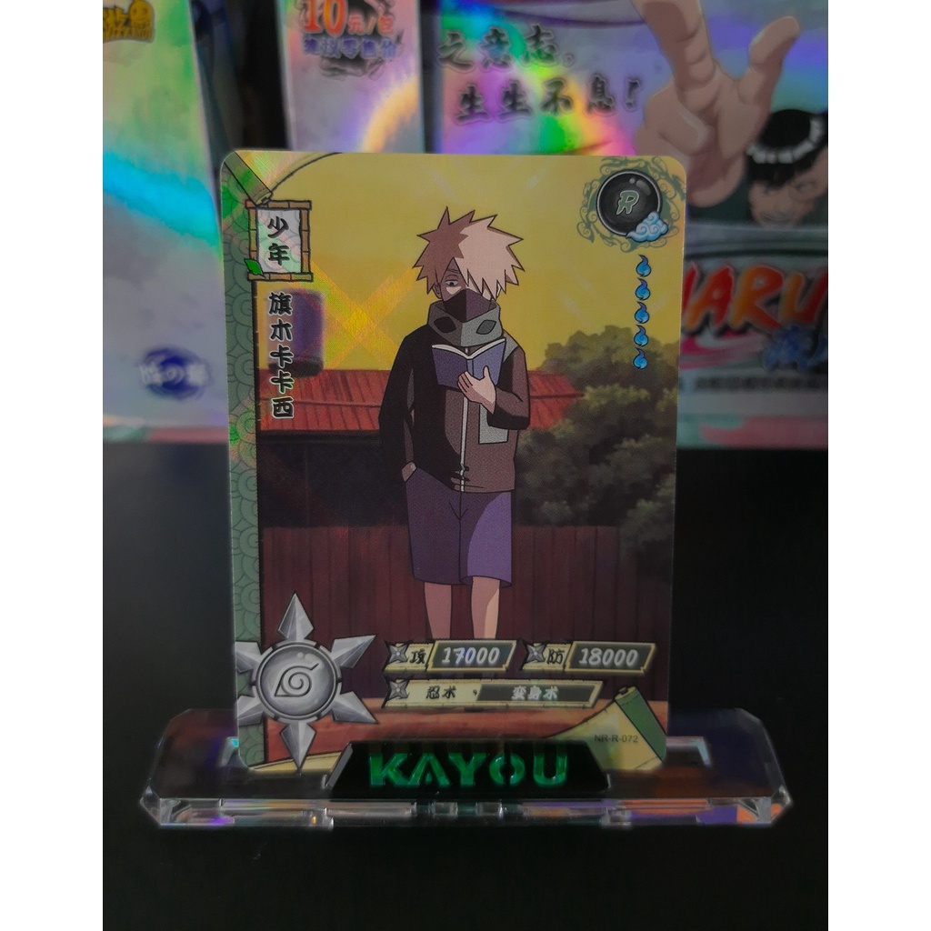 Carta/Figurinha NARUTO OFICIAL Importada - KAKASHI KID ( NR-R-072 ) | Shopee Brasil