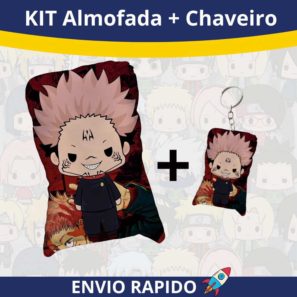 Kit Almofada Anime Jujutsu Kaisen Sukuna + Chaveiro | Shopee Brasil