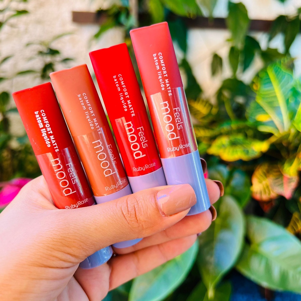 Batom Comfort Liquido Matte Ruby Rose Feels Mood | Shopee Brasil