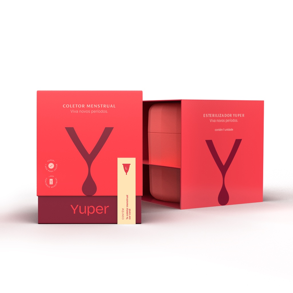 Coletor Menstrual Yuper e Esterilizador | Shopee Brasil