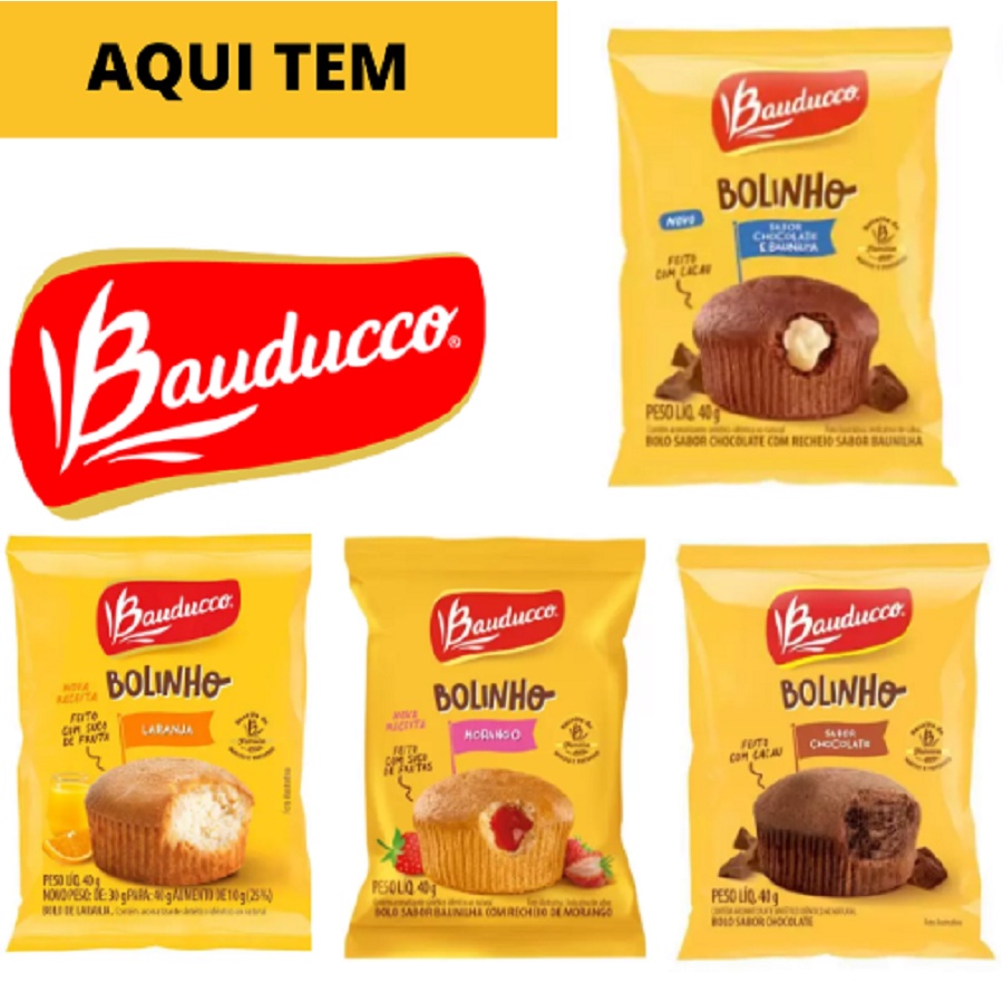 Bolinhos Bauducco Chocolate Morango Baunilha para Festas Aniversarios ...