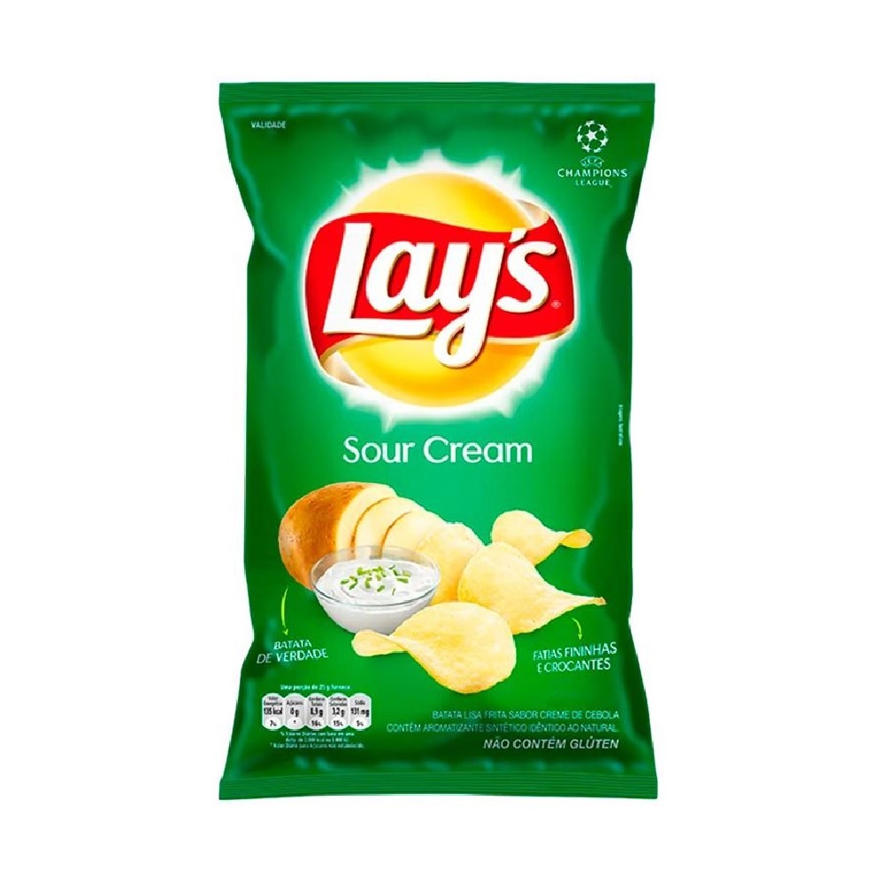 Batata Lays Sour Cream 80G | Shopee Brasil