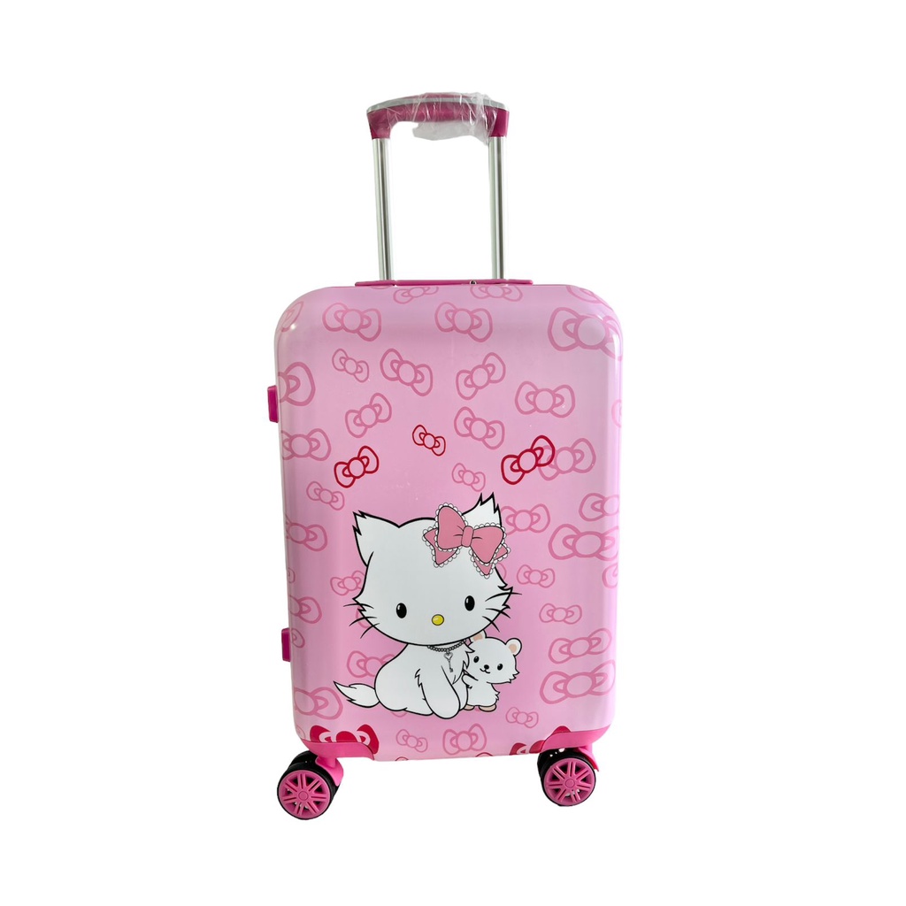 Malinha Escolar Infantil Mala Bordo Gata Gatinha 4 Rodinhas 360° Hello ...