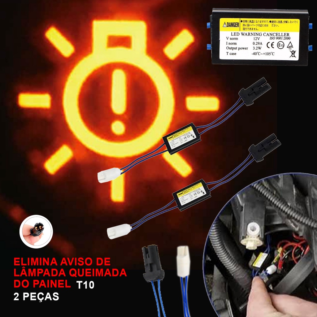 kit PAR DE Canceller Pingo T10 W5w 12v Tira Erro Led 2 Unid Cambus ...