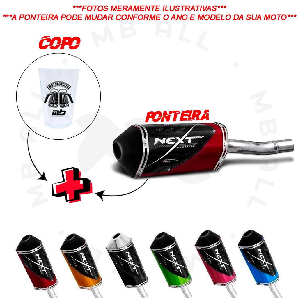 Ponteira Escape Esportivo Next XR 250 Tornado Pro Tork | Shopee Brasil