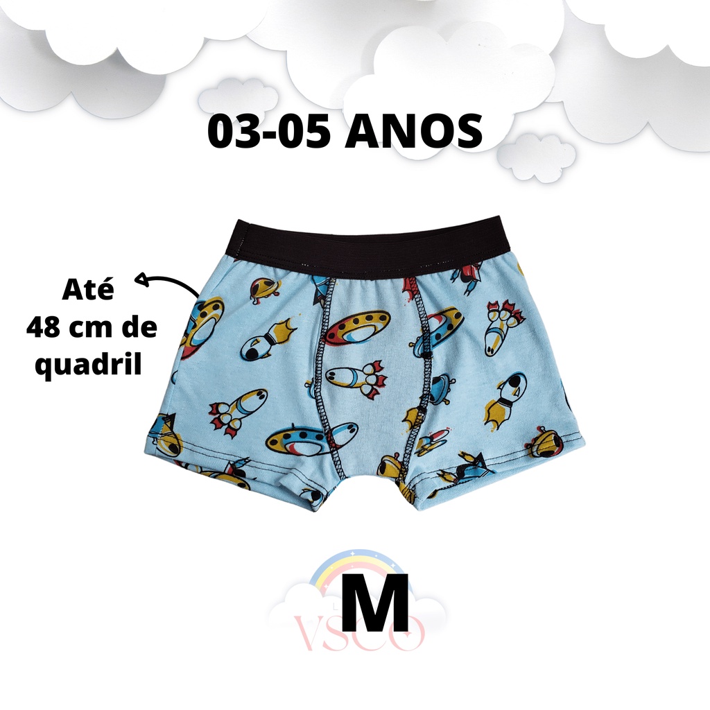 Cueca Box Infantil Kit Com 7 | KIT Cueca Boxer Semanal | Shopee Brasil